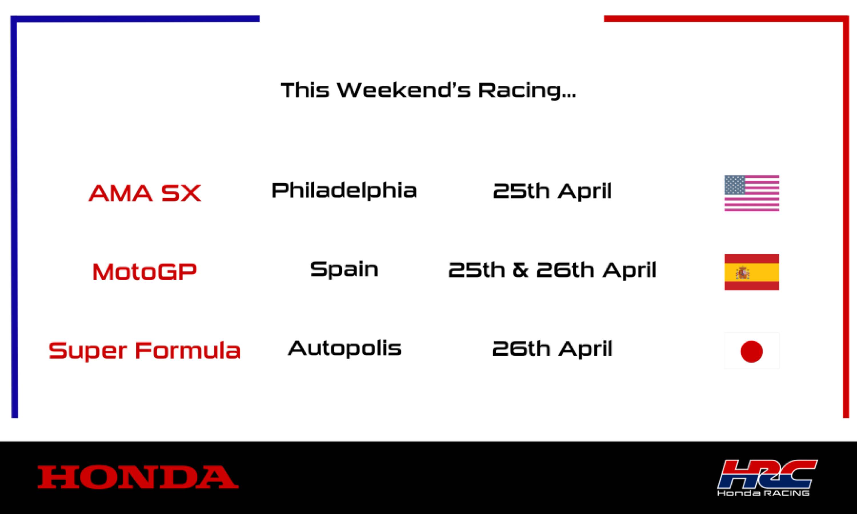 This weekend's racing | Honda.Racing